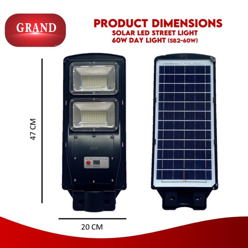 Grand Solar LED Street Light 30/60/90 Watts Sb2 Daylight – Grand ...