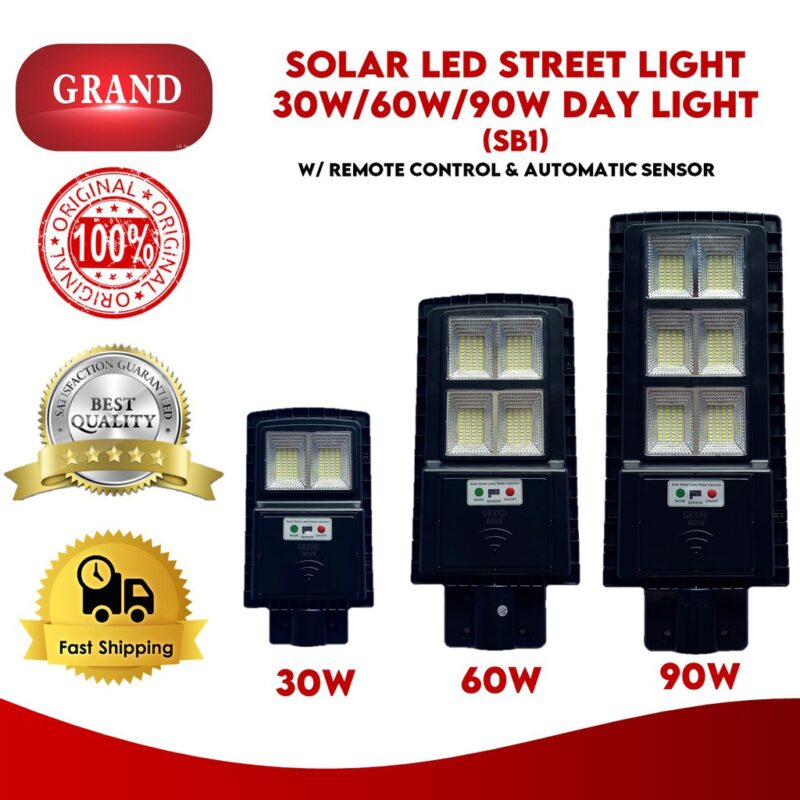 Grand Solar LED Street Light 30/60/90 Watts Sb1 Daylight – Grand ...