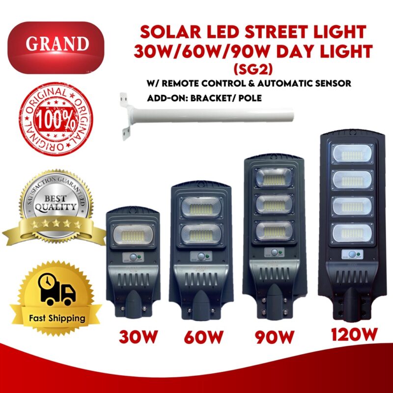 Grand Solar LED Street Light 30/60/90/120 Watts Sg2 Daylight – Grand ...