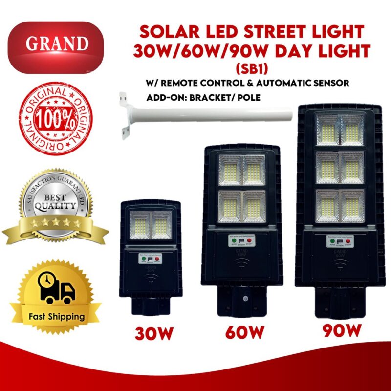 Grand Solar LED Street Light 30/60/90 Watts Sb1 Daylight – Grand ...