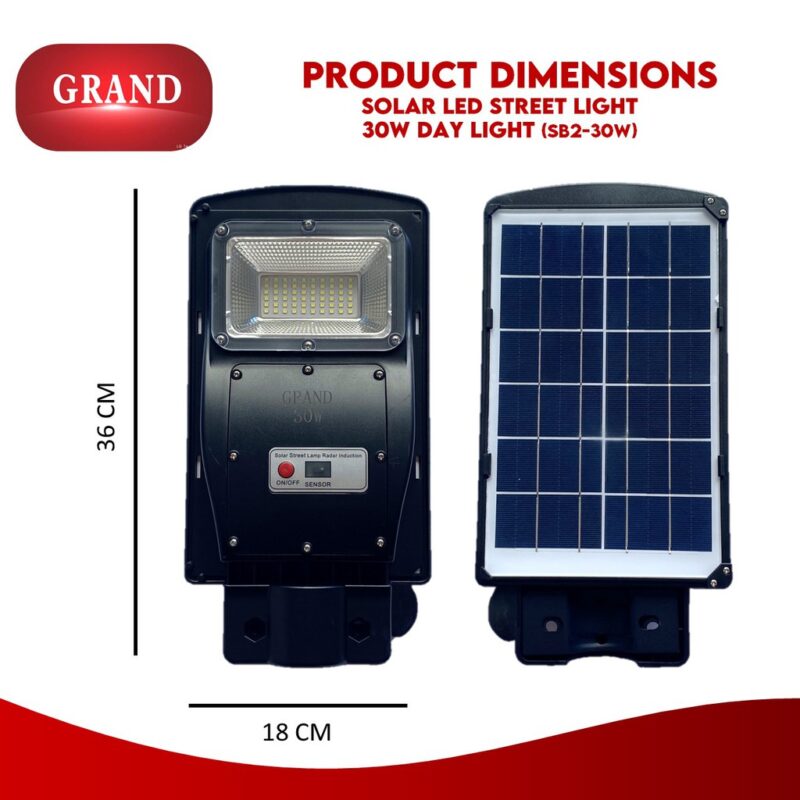 Grand Solar LED Street Light 30/60/90 Watts Sb2 Daylight – Grand ...