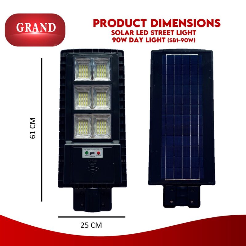 Grand Solar LED Street Light 30/60/90 Watts Sb1 Daylight – Grand ...