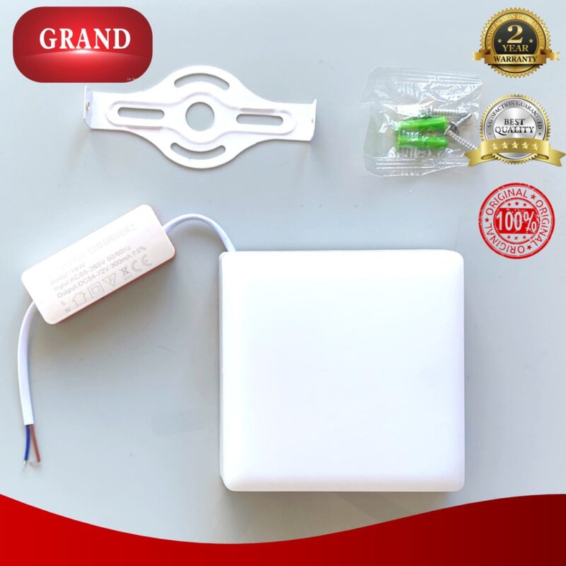 Grand Modern 18w – 24w Square LED Surface Mounted Panel White 6,500k ...