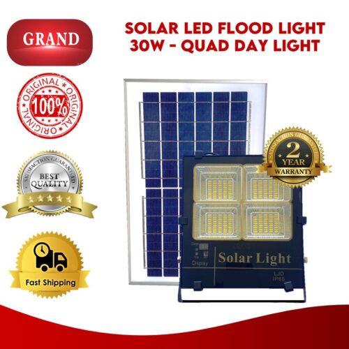 Grand Quad Solar LED Flood Light 30/60/100/200 Watts Daylight – Grand ...