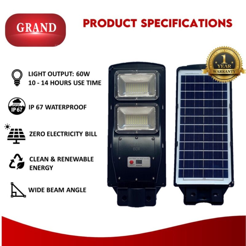 Grand Solar LED Street Light 30/60/90 Watts Sb2 Daylight – Grand ...