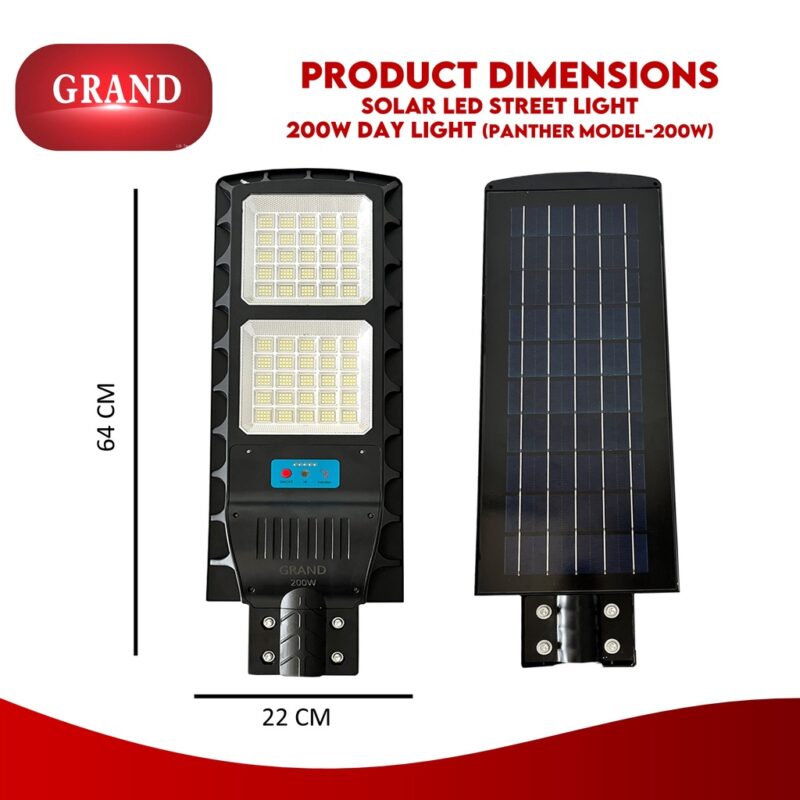 Grand PANTHER model Solar LED Street Light 100/200/300 Watts (PANTHER ...