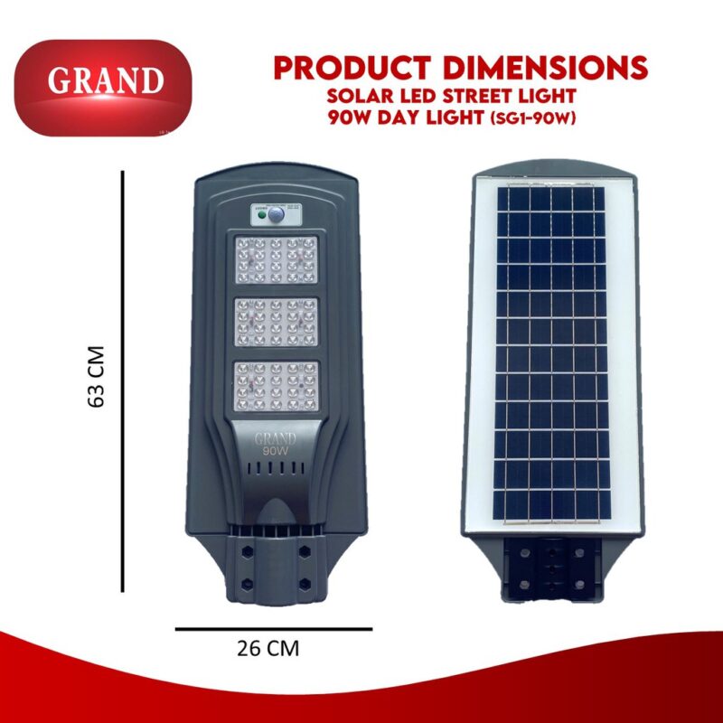 Grand Solar LED Street Light 30/60/90 Watts Sg1 Daylight – Grand ...
